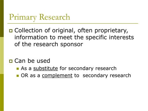 Ppt Primary Research Powerpoint Presentation Free Download Id 252634