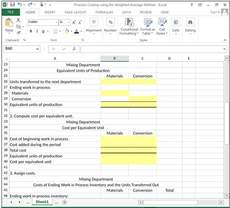 Solved Process Costing Using The Weighted Average