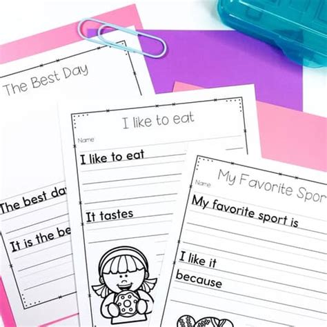 First Grade Opinion Writing Prompts Templates And Craft Projects