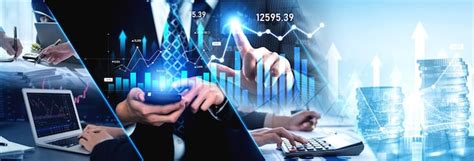 Futuristic Business Digital Financial Data Technology And Big Data