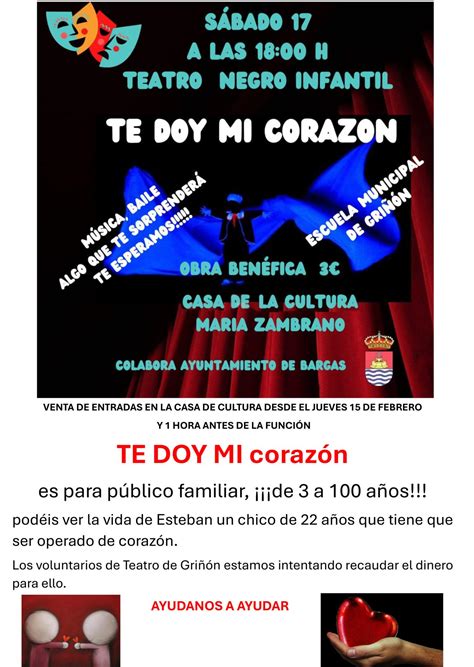 Bargas Teatro Negro Infantil Te Doy Mi Corazón
