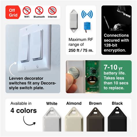 Levven Single Pole Onoff Wireless Switch Kit Decora