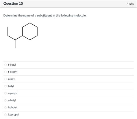 Solved Consider The Following Compound Determine The Name Chegg