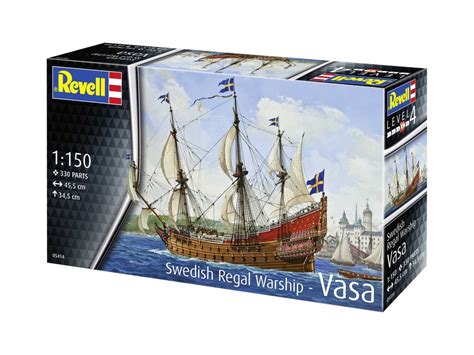 Sailing Ship Vasa 1150 Plastic Model Kit Loď 05414 Revell Car