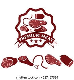 Butchery Meat Logo Design Inspiration Stock Vector Royalty Free