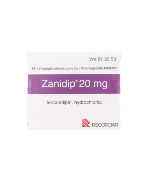 Zanidip 20mg Tabletter 98 Enpac Apotek 1
