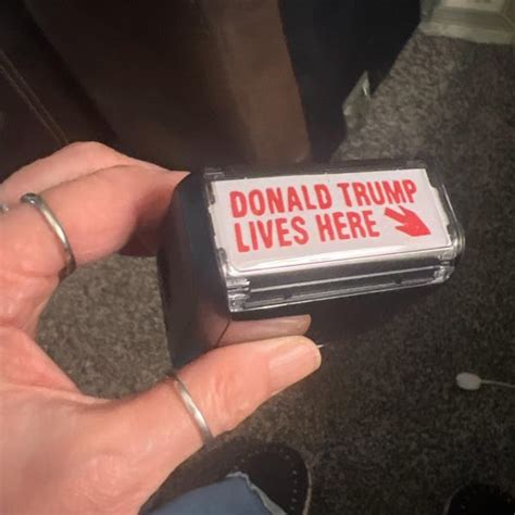 My President Donald Trump Lives Here Usa Map Self Ink Stock Stamp 15