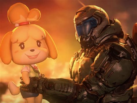 Doomguy And Isabelle Matching Animal Crossing Pfp