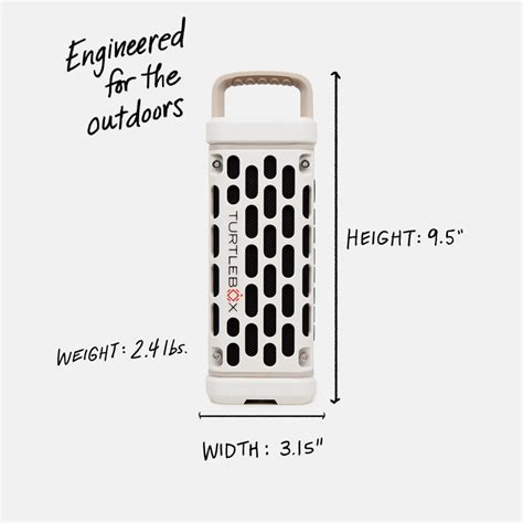 The Turtlebox Ranger Loud Outdoor Waterproof Bluetooth Speaker Turtlebox