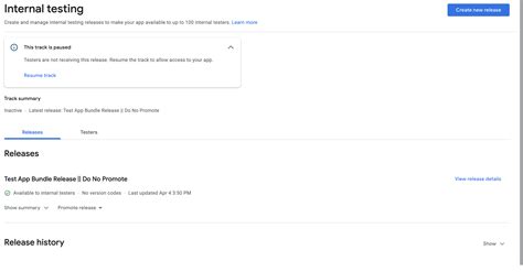 android remove internal testing release stack overflow