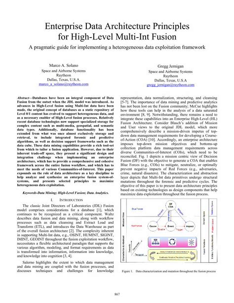 Pdf Enterprise Data Architecture Principles For High