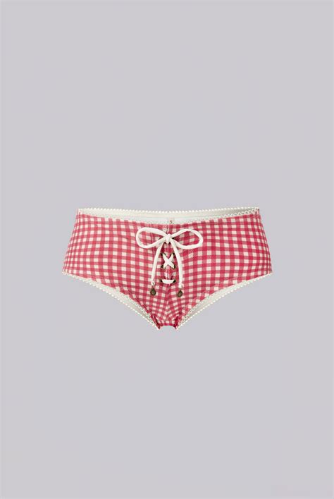 Shop Freda Gingham Mini Short Bikini Bottoms Jaded London Clothing