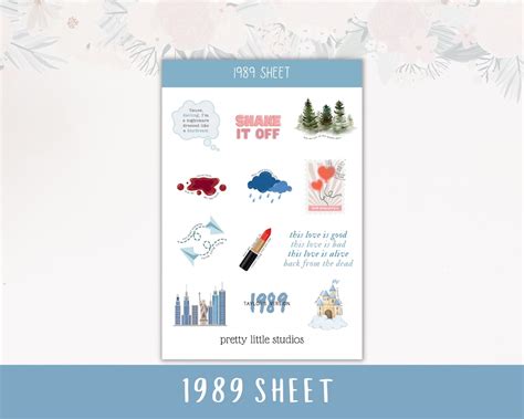 1989 Tv Sticker Sheets Taylor Swift Stickers 1989 Stickers Album