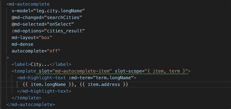 MdAutocomplete Options With Objects Issue Vuematerial Vue Material GitHub