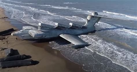 Aerial Footage Shows One Of A Kind Soviet “caspian Sea Monster” Plane