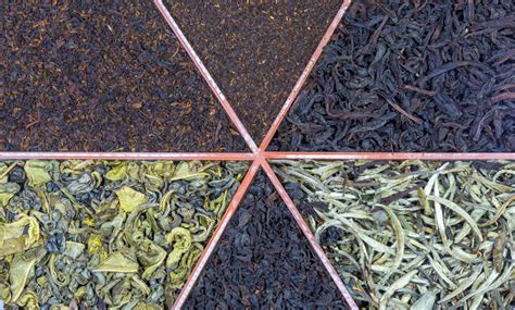 Oxidation Levels Of Traditional Types Of Tea