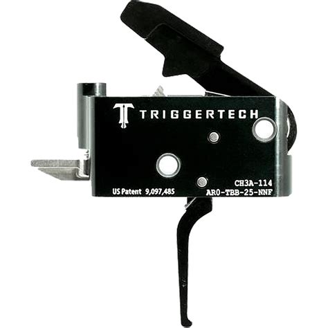Triggertech Ar15 Adaptable Two Stage Triggers Pvd Black Straight Flat