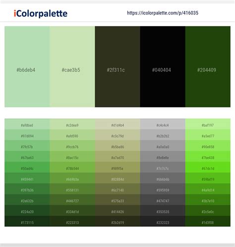 270 Latest Color Schemes With Moss Green Color Tone Combinations