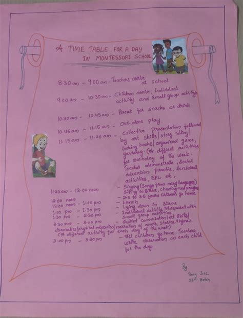 Simple Chart For Preschoolers