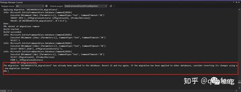6：entity Framework Core Migrations 知乎