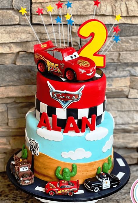 Lightning Mcqueen Birthday Cake Ideas Images Pictures