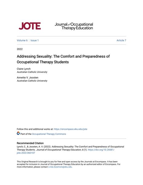 Pdf Addressing Sexuality The Comfort And Preparedness Of