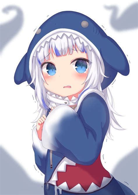 Gawr Gura Ilustrasi Karakter Gambar Karakter Gadis Animasi