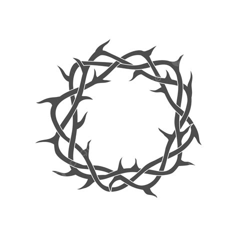 Crown Of Thorns Vector Illustration Crown Of Thorns Branch Symbol Png And Vector With