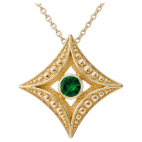 Byzantine Gold Round Emerald Pendant For Sale At 1stdibs
