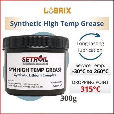 Lubrix Setroil Synthetic High Temperature Grease Synthetic Lithium