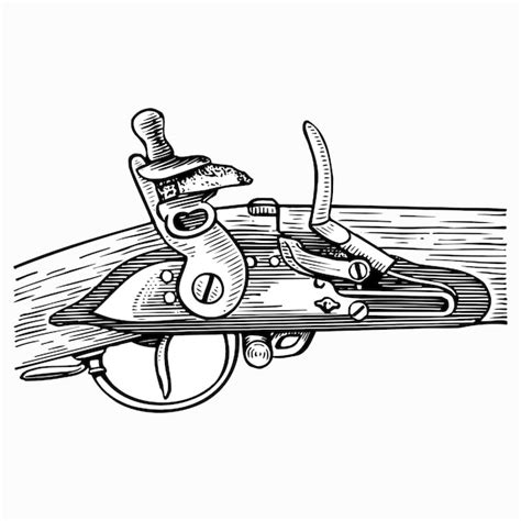 Premium Vector Antique Muzzle Loading Firearm