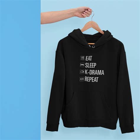 Eat Sleep K Drama Repeat Hoodie Thekfandomstore