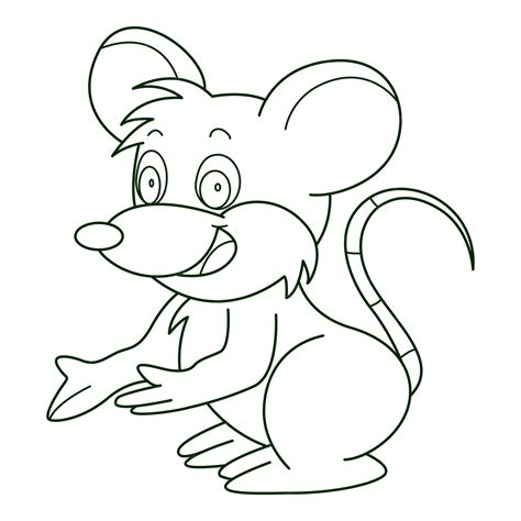 Premium Vector Rat Outline Vector Cartoon Design On White Background