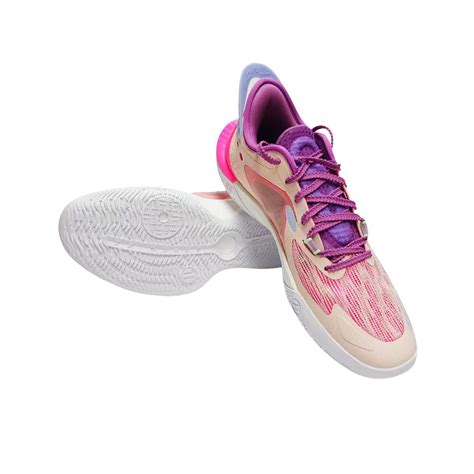 Li Ning Sonic 11 V2 Beige Purple Red Green Lining Way Of Wade Sneakers