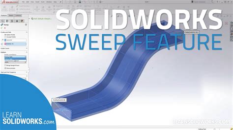 Solidworks Bossbase Sweep Feature Youtube