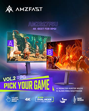 Amzfast 24 Inch Gaming Monitor 200hz Fhd 1080p Fast Ips