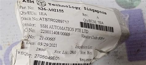 Asm S26 A02155 Cvr Mount Bracket Assy Semiconductor Surplus Stock New Industrial Sol Pte Ltd