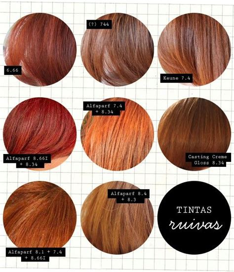 Tabela De Cores De Cabelo Ruivo