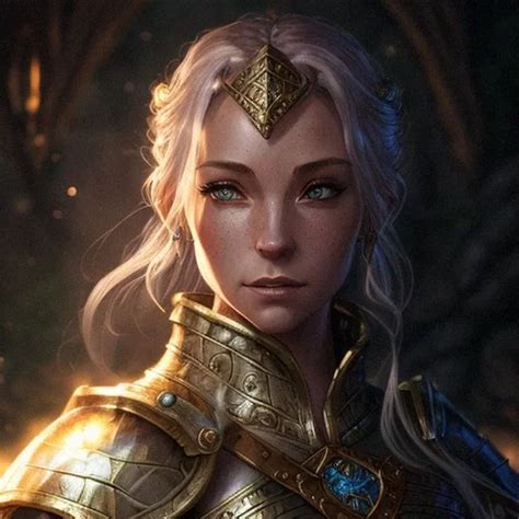 Female Light Cleric From Dnd 5e Wearing Scale Mail Armor Portrait