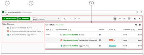 Document Tracker User Interface