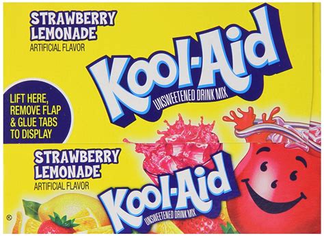 Kool Aid Soft Drink Mix 0 17 Oz Strawberry Lemonade Flavor