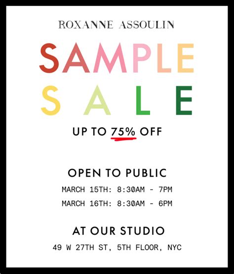 How To Do A Sample Sale At Randall Tran Blog