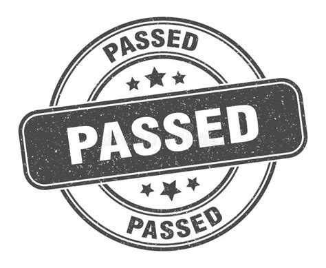 Passed Stamp Passed Round Grunge Sign Stock Vector Illustration Of Black Stamp 181921067