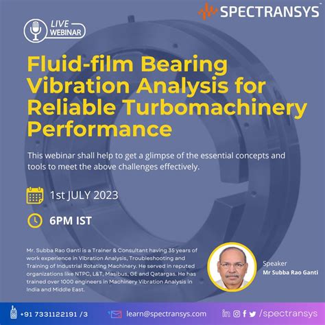 Spectransys On Linkedin Webinar Turbomachinery Vibrationanalysis