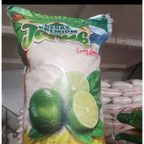 Jual Beras Premium Cap Jeruk Ijo Long Grain 5 Kg Shopee Indonesia