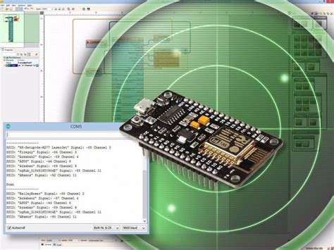 esp8266 and visuino wi fi network scanner