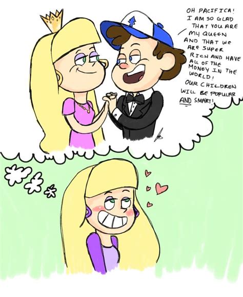 Pacificas Dipper Dream Dipper And Pacifica Gravity Falls Fall Humor