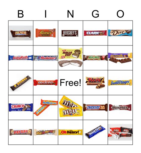 Candy Bingo Card