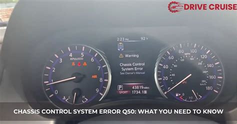 Fix Your Q50 Solve Chassis Control System Error Easily Drive Cruise