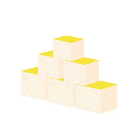 Yellow Tofu Vector Tofu On White Background 35645066 Vector Art At